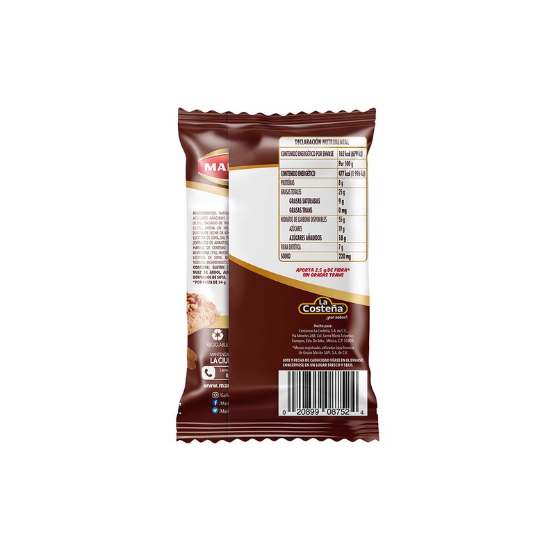 NUTRET BARRA MULTIGRANO NUEZ 34 GR 613102