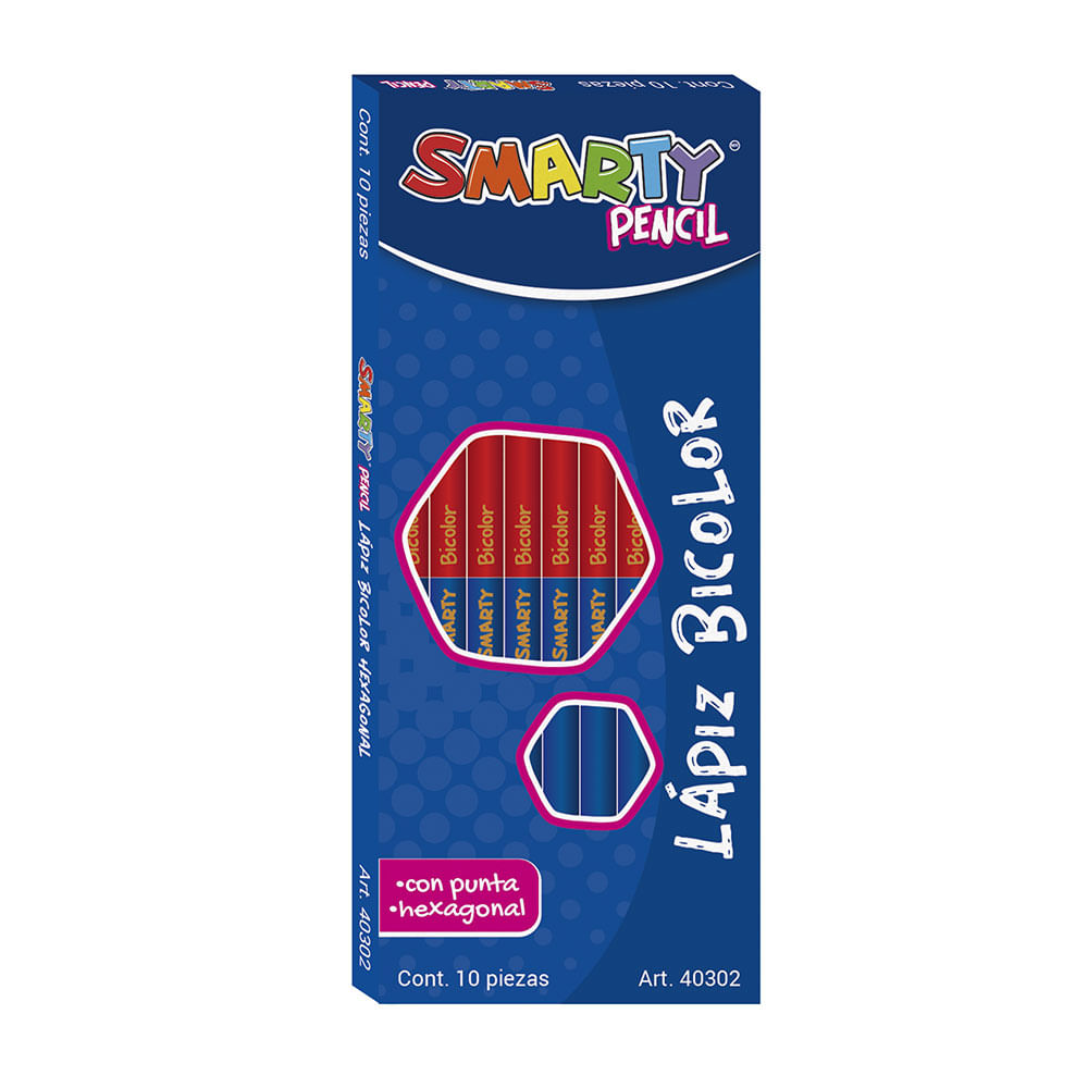 Lapiz Bicolor Hexag Delg Smarty Cja Con 10 40302
