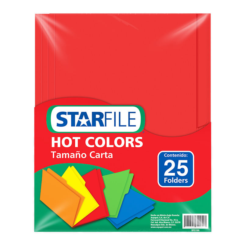 FOLDER CARTA ROJO CON 25PZAS PH0033