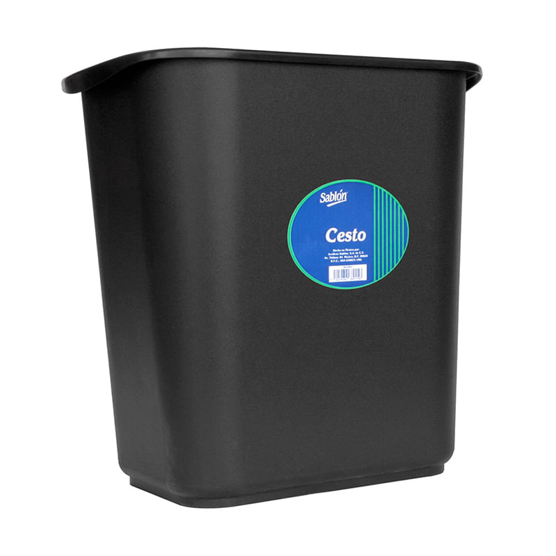 BOTE PARA BASURA CHICO 13L NEGRO RECTANGULAR 306.8015NE BOTE PARA BASURA CHICO 13L NEGRO RECTANGULAR 306.8015NE