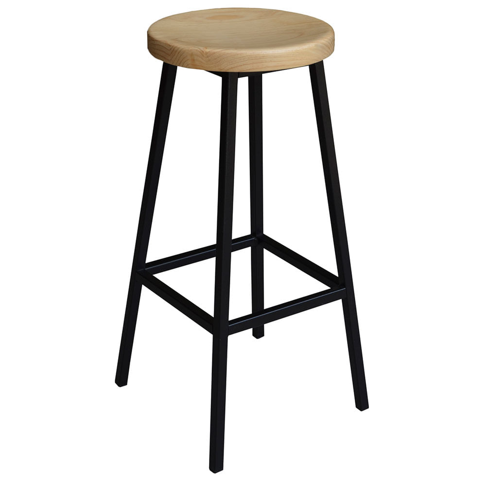 BANCO METALICO CON ASIENTO MADERA BMML70030