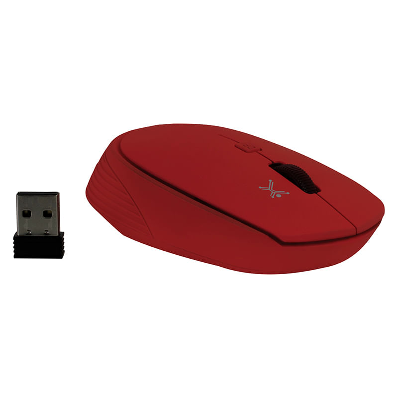 MOUSE INALAMBRICO OPTICO ROOT ROJO PC-045045