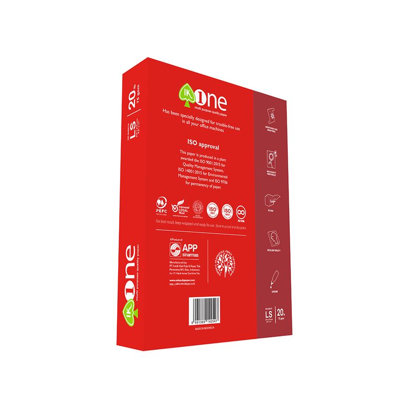 PAPEL IK ONE CARTA BLANCO 70 GRS C/500HJSx IK ONE 70GRS