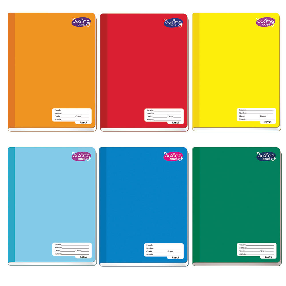 Cuaderno Cosido Profesional 100H Rayas Swing Cosi 08240