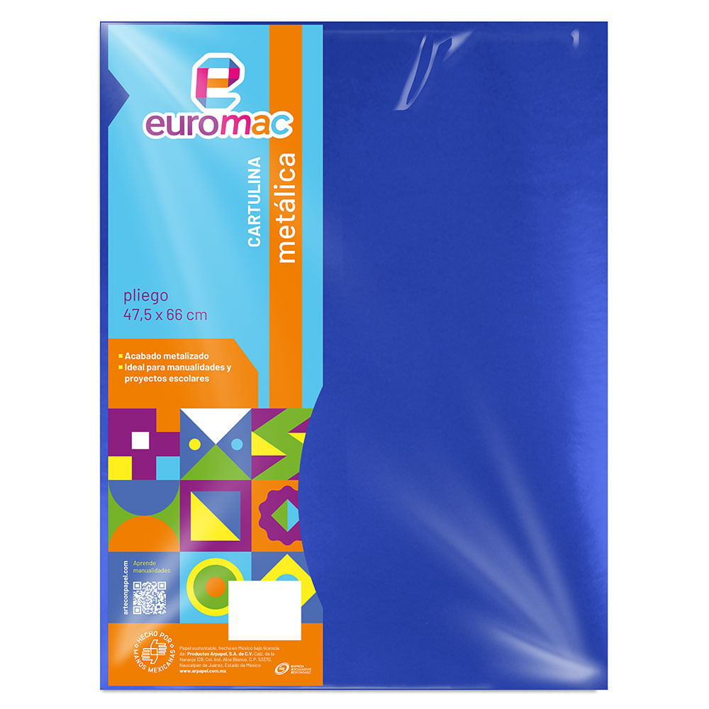 Cartulina Metalica Azul Rey Mt0001